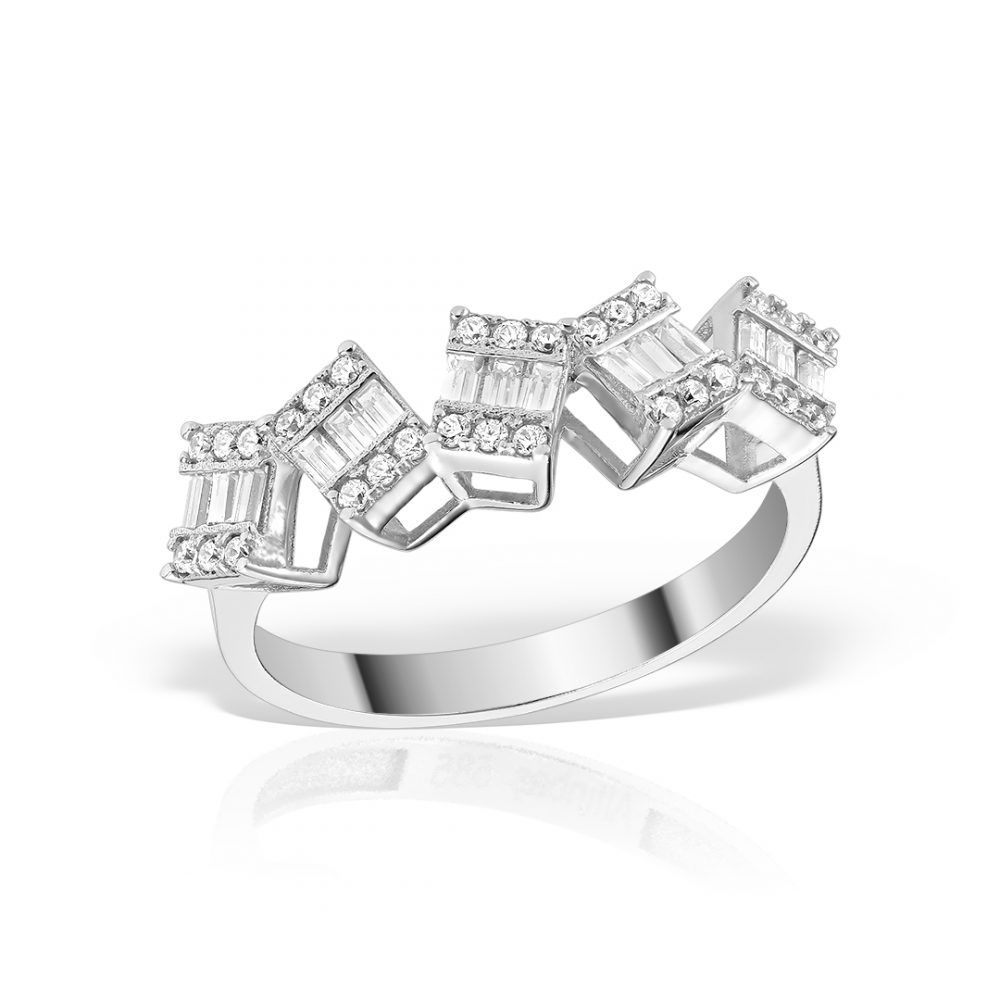 Inel Aur 14K RHXR0169 Bianco Nero