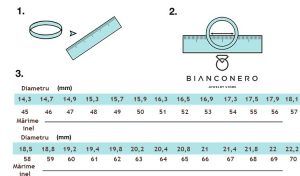 Mărime inele – Bianco Nero