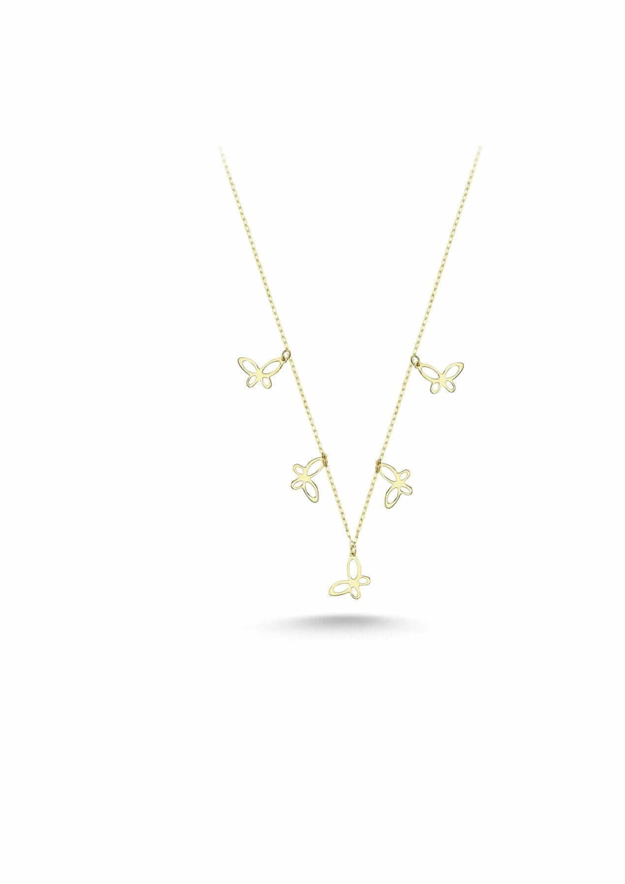 Colier Cu Fluturasi Aur 14K MVK-16-20 - Bianco Nero