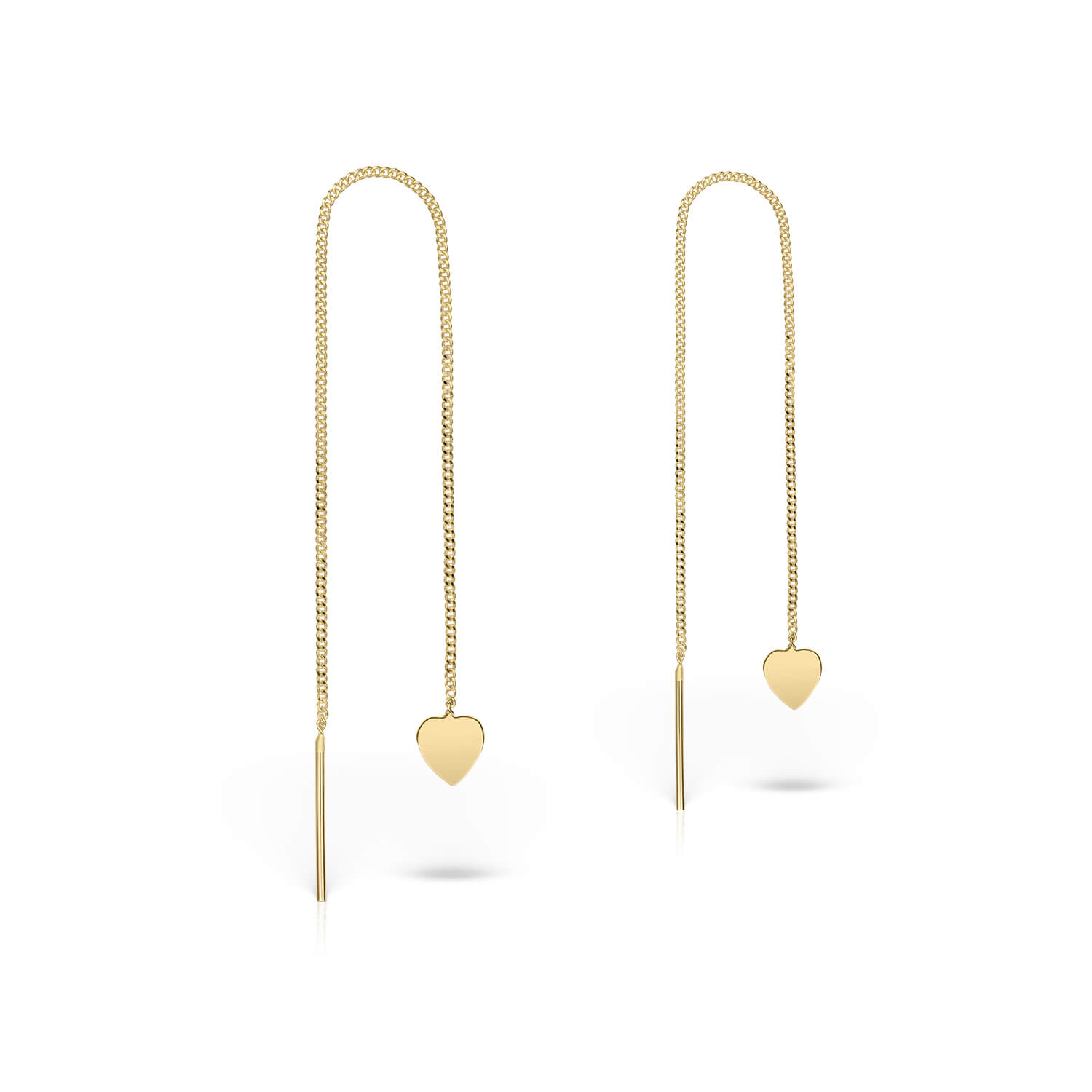 Cercei Inima Aur 14K C-75 - Bianco Nero