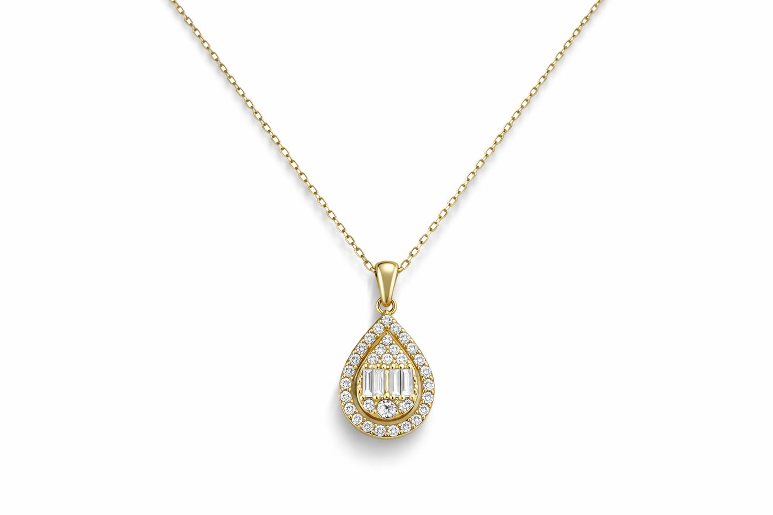 Colier Aur 14K N-66 - Bianco Nero